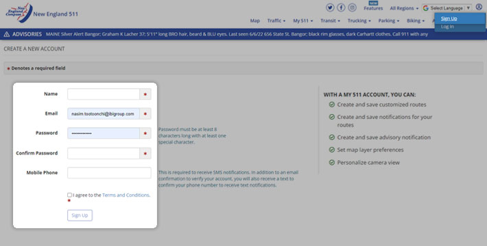 New England 511| 511 Traffic | Commuter Information