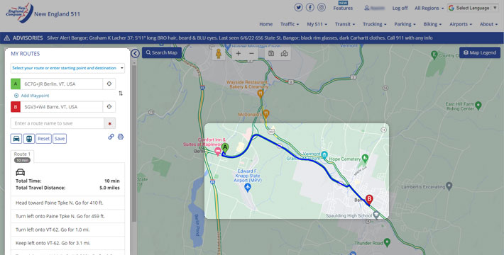 New England 511| 511 Traffic | Commuter Information