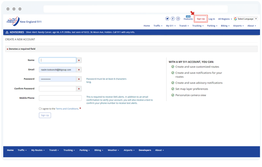 New England Help | New England 511
