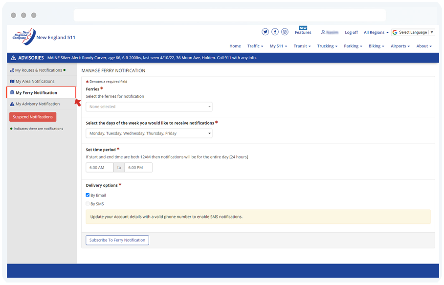 New England Help | New England 511