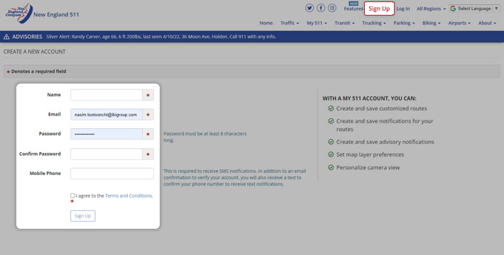 New England 511| 511 Traffic | Commuter Information